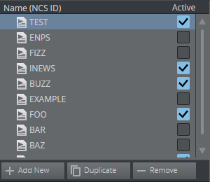 NCS Server Configuration