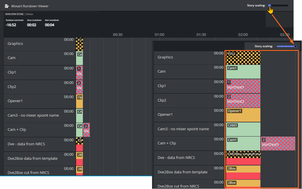 Working with the Rundown Viewer - Viz Mosart